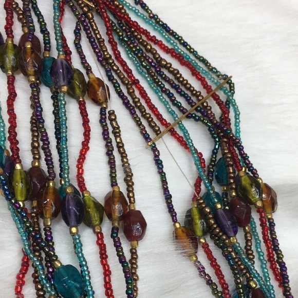 Jewelry | Multistrand Rainbow Boho Necklace | Poshmark